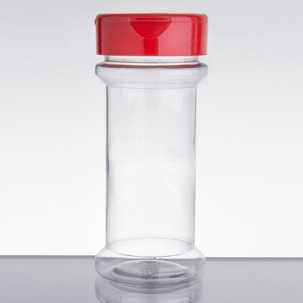 Spice Jar Pet, Red Cap W Sifter - 7 oz